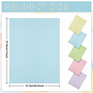 100 Sheets Cardstock Paper 8.5 x 11 Inches Card Stock Solid Core Printer Paper for Scrapbooking DIY Arts Crafts Making School Office Home Supplies (Macaron Series)