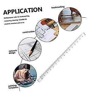 NUOBESTY 8pcs Transparent Triangular Ruler Plastic rulers Metric Ruler Machinist Ruler Clear Scale rulers Ruler for Transparent Small Ruler Architecture Supplies Classroom Supplies