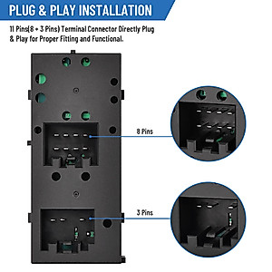 PUENGSI Power Window Switch for | Ford F150/Crown Victoria/Lobo 2004-2008, Expedition 2003-2006, Mark LT 2006-2008 | Mercury Grand Marquis/Marauder, Replace OE# 901339, 5L1Z14529AA, 4L1Z14529AAA