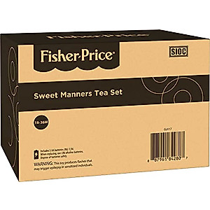 Fisher-Price Laugh & Learn Toddler Toy Sweet Manners Tea Set With Music And Lights For Educational Pretend Play Ages 18+ Months