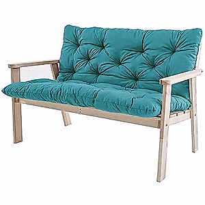 Garden Bench Swing Replacement Backrest Comfortable Seat Pad Cover, 2-3 Seater Outdoor Indoor Extra Thick Seat Cushion, Non-slip Mat Comfort Bench Mattress for Furniture Recliners Patio Chairs