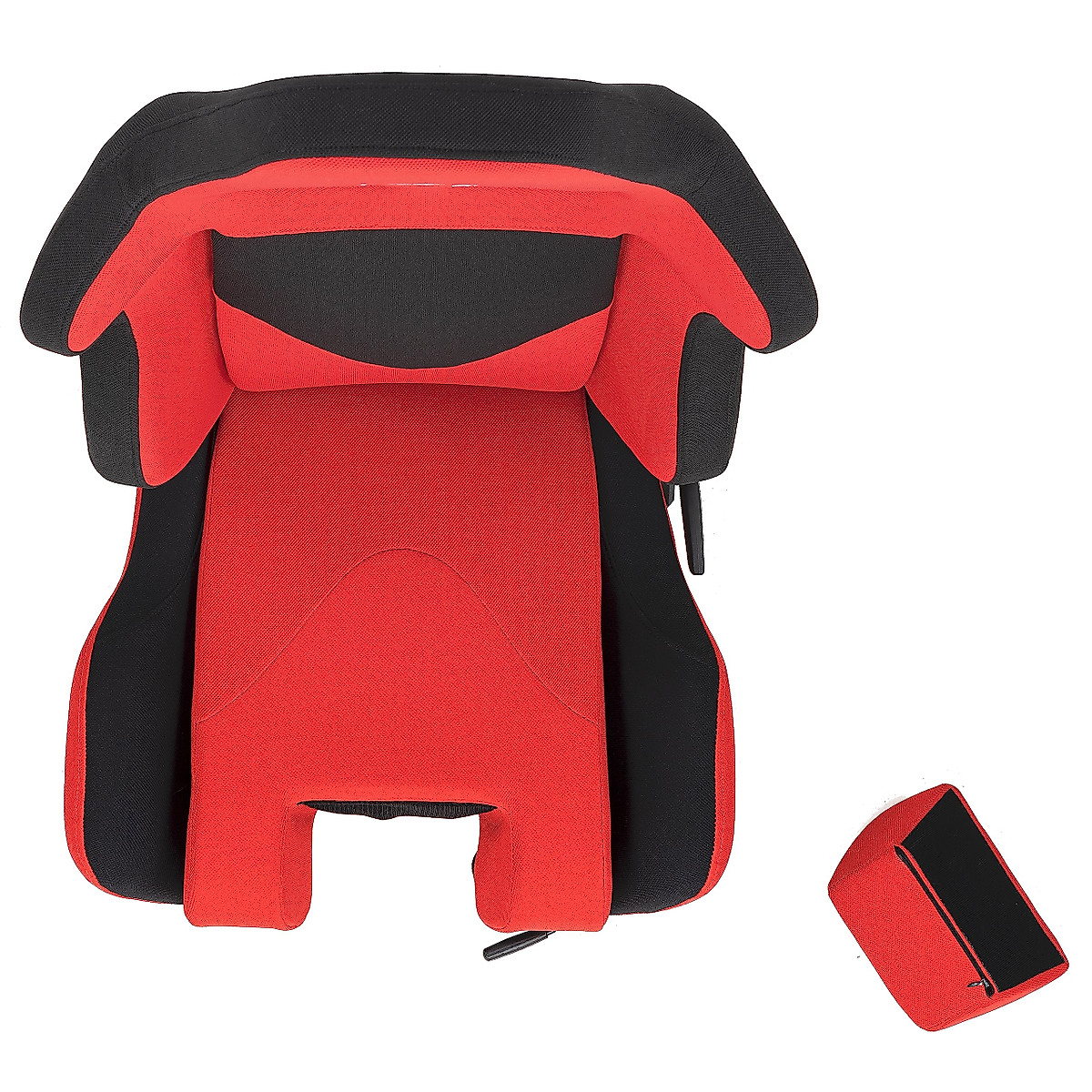 SimFab Flight Simulator Seat With Seat Base Cut Out For Fighter Stick Or Helicopter Collective, red