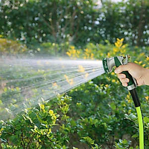 Garden Hose Nozzle, GUDWING 2 pcs Heavy Duty Metal Spray Nozzle, Tie Rods Made of Brass, High Pressure Hose Nozzle with Non-Slip Grip Handle for for Watering Garden, Washing Cars and Showering Pets