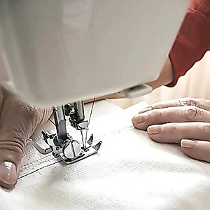 TISEKER 2 Pieces Zig Zag, Straight Stitch Presser Foot Universal General Purpose Zigzag Snap On Foot for Singer, Brother, Janome, Kenmore, Babylock, Toyota, Etc Domestic Sewing Machines