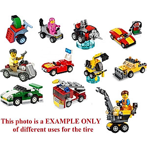 NEW Lego Tire, Wheel and Square Axles Bulk Lot - 100 Pieces Total