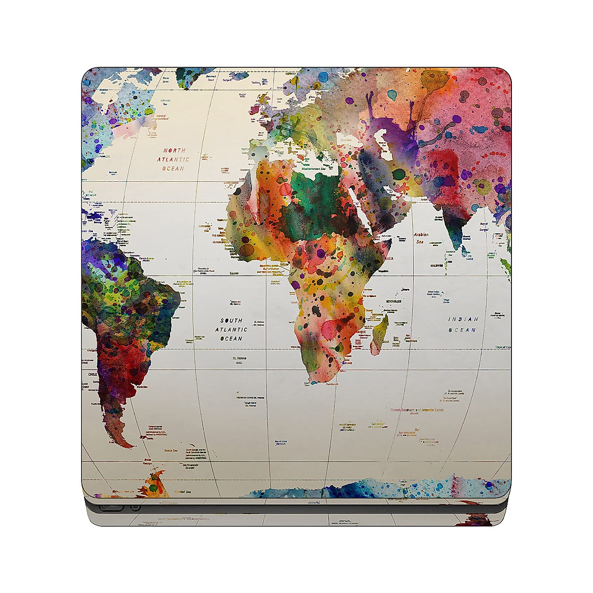 Head Case Designs Officially Licensed Mark Ashkenazi Map Of The World Art Mix Matte Vinyl Sticker Gaming Skin Case Cover Compatible With Sony PlayStation 4 PS4 Slim Console and DualShock 4 Controller