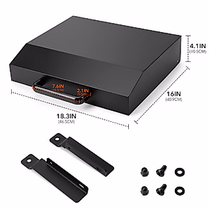 Stanbroil Hard Cover Hood for Blackstone 17 Inches Front Grease Table Top Griddle, Black