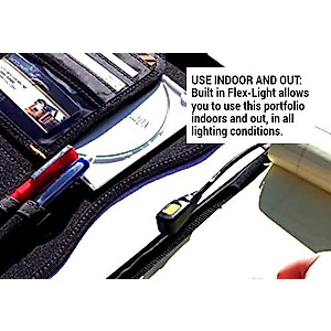 DEWALT DG5142 Pro Contractor's Business Portfolio with Flex-Light, Built-In Calculator, Full Zipper Enclosure