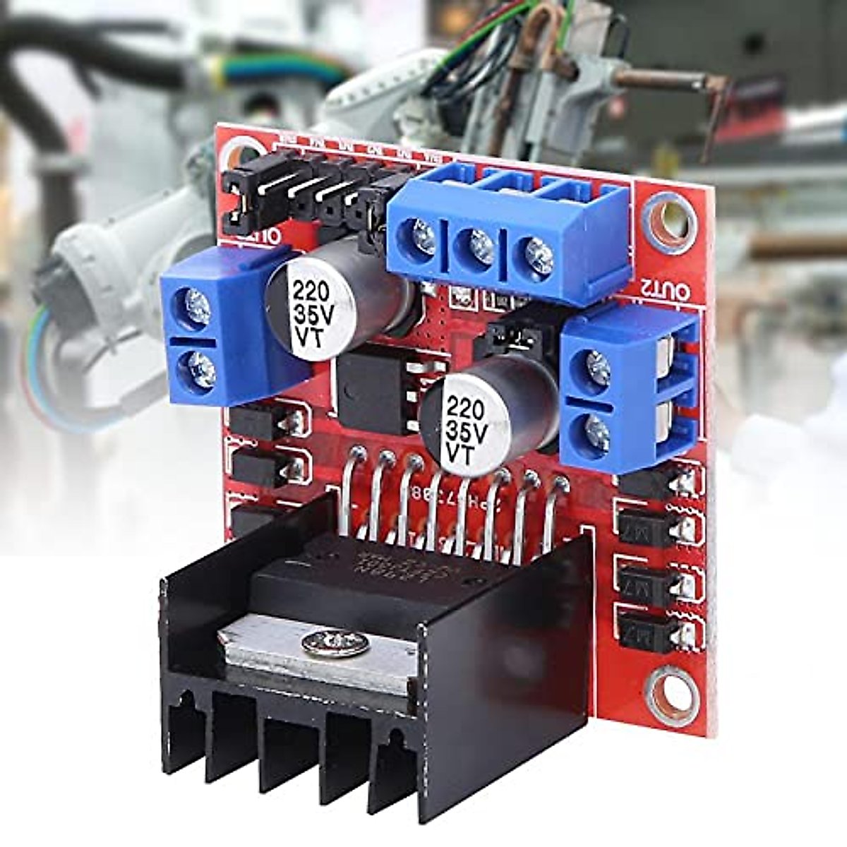 Davitu Motor Driver - L298N Motor Drive Board Module Double H Bridge Compatible With Stepper Motor Smart Car Robot Motor Drive Board Module