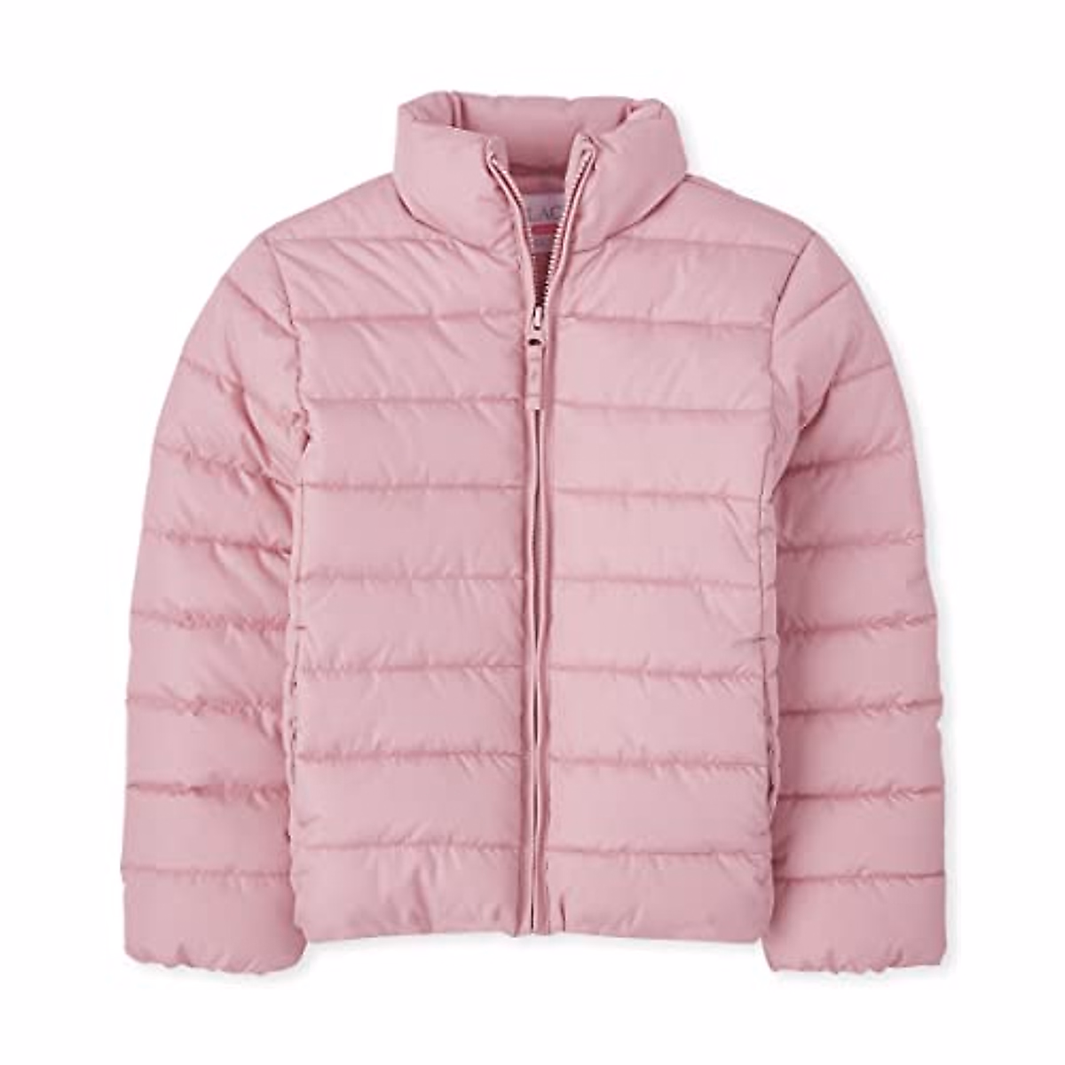 The Children's Place Girls' Medium Weight Puffer Jacket, Wind, Water-Resistant, Rose Quartz, Small (5/6)
