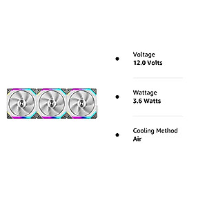 Lian-Li UNI FAN SL120 Revolutionized Daisy-Chain 120mm ARGB Fan, White, 3-Pack