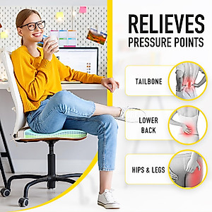 SUNROX Gel Memory Foam Chair Cushions, FadeShield Water-, Stain-Resistant Durable Reversible Seat Cushion Pads with Ties for Indoor/Outdoor Kitchen Dining Office, 17"x16", Set of 6, Heather Grey