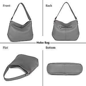 Montana West Hobo Bags for Women Purses and Handbags Classic Simple Top Handle Shoulder Satchel Bags MWC-085GY