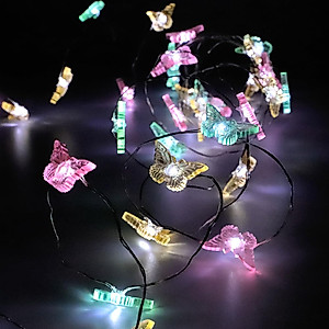 MIYA LIFE Butterfly String Lights LED Butterfly Lamp with Remote Butterfly Lights for Bedroom Elegant Butterfly Decor Hanging Lights for Bedroom