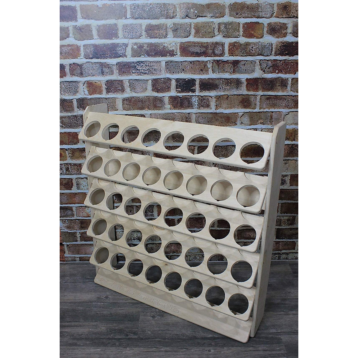Factory Crafts Spray Can Lube Holder Organization Storage Rack Wood Shelf Case Organizer 40-Slot Plywood