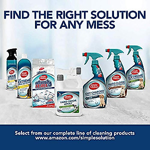 Simple Solution Extreme Pet Stain And Odor Remover, Enzymatic Cleaner With 3X Pro-Bacteria Cleaning Power, 32 Ounces