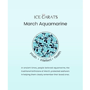 925 Sterling Silver Blue Aquamarine Diamond Hoop Earrings Gemstone Hoops March Birthstone Jewelry