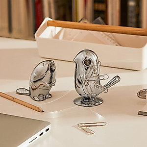 Alessi Chip Paper Clip Holder, One Size, Steel