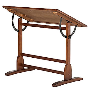 Vintage Rustic Oak Drafting Table, Top Adjustable Drafting Table Craft Table Drawing Desk Hobby Table Writing Desk Studio Desk, 42''W x 30''D
