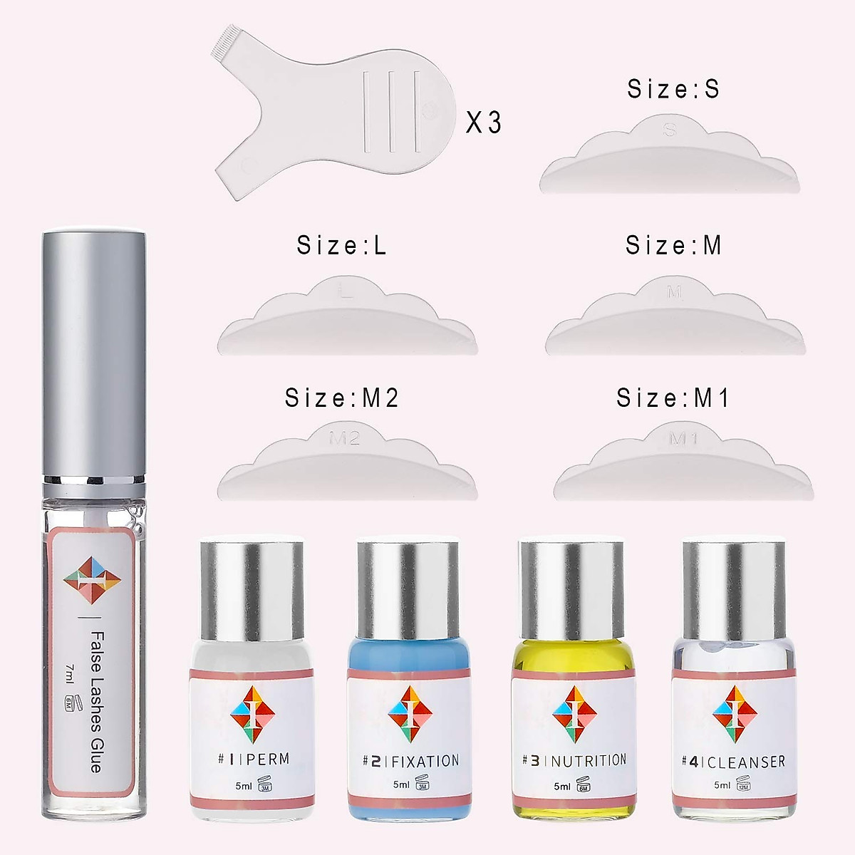 TUBeauty Eyelash Perming Full Kit, Upgraded Professional Eyelash Perming Eye Lashes Extension Perming Kit Nutritious Eyelashes Curling Lash Lift ICONSIGN (Glue Upgraded Version)