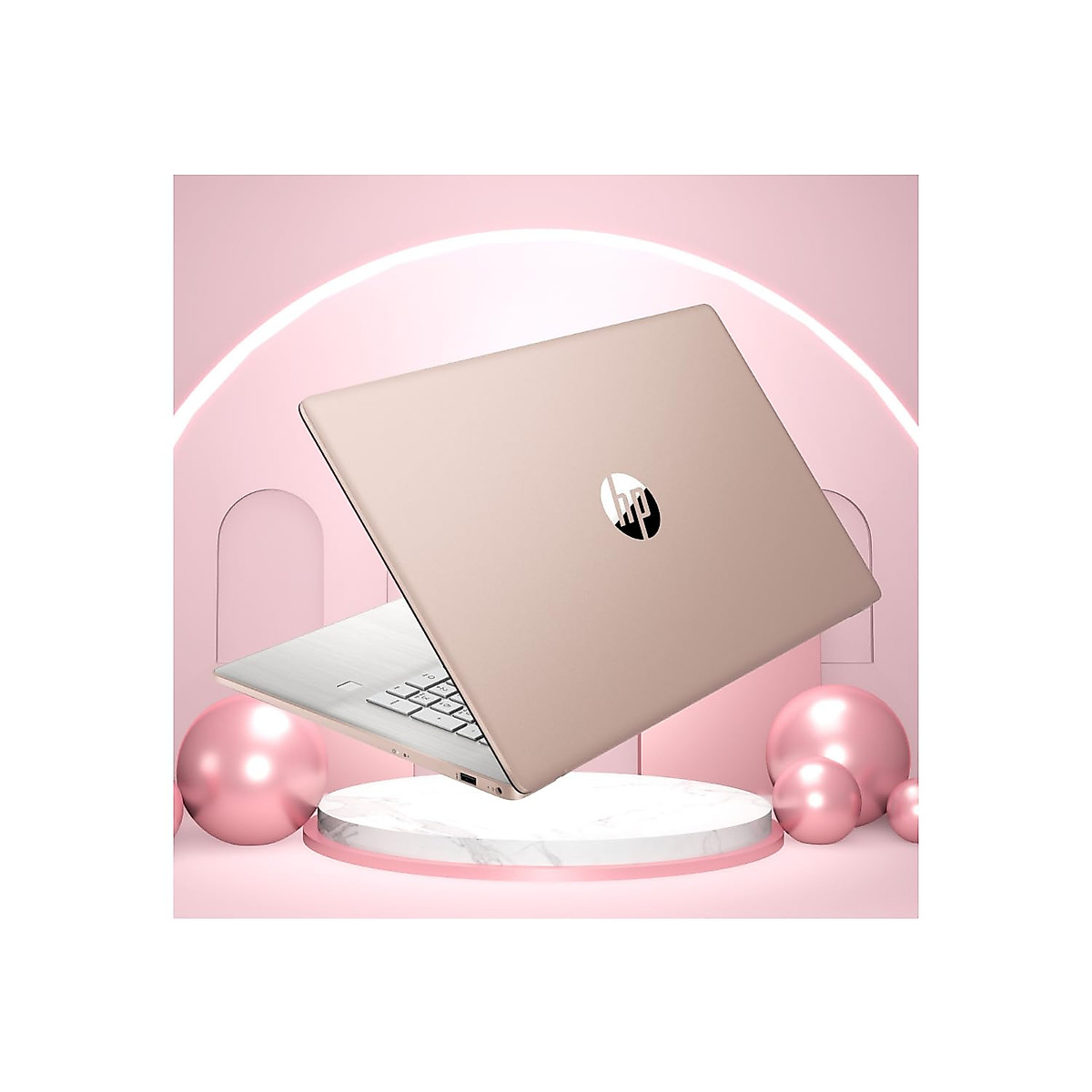 HP 2023 Premier 17t Laptop, 17.3" HD+ Touchscreen, Intel Core i7-1355U, NVIDIA GeForce MX550, 64GB RAM, 4TB SSD, Webcam, HDMI, Backlit Keyboard, Fingerprint Reader, Wi-Fi 6, Windows 11 Home, Rose
