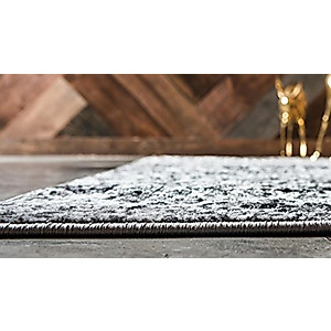 Unique Loom Sofia Collection Area Rug - Grace (2' x 13' 1" Runner, Dark Gray/ Gray)