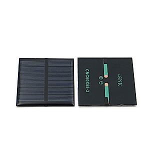 Treedix 5pcs 3V 150mA Polysilicon Solar Panel Glue Solar Cell Battery Charger DIY Solar Product Mini Small Solar Panel Module Kit Polycrystalline Silicon Encapsulated in Waterproof Resin (150mA)