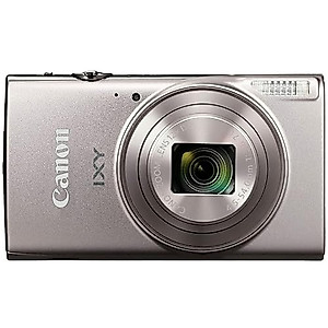 Canon PowerShot IXY 650 (ELPH 360) HS Digital Camera (Silver) + 128GB Extreme PRO Memory + Case, Grip, Software Pack (Essential Bundle) (Renewed), Black