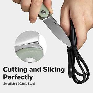 CIVIVI Sokoke Folding Knife, Pocket Knife for EDC, 3.35" 14C28N Steel Blade G10 Handle Thumb Stud Opener Front Flipper Utility Knife C22007-5