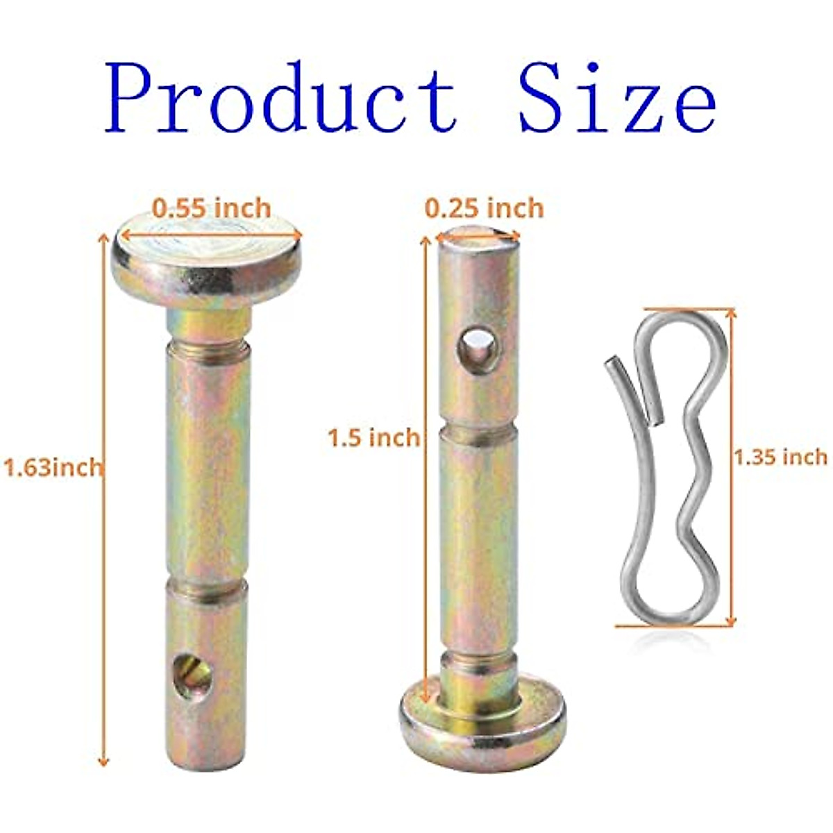 20 Pcs 738-04124A and 714-04040 Shear Pins and Cotter Pins for Cub Cadet MTD Troy Bilt Snow Throwers