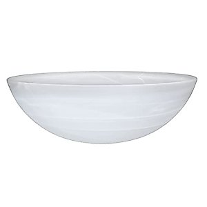 Aspen Creative 23141-11 Alabaster Shade for Medium Base Socket Torchiere, Swag Lamp and Pendant, 15-3/4" Diameter x 5-1/2" High, 1 Pack Replacement Glass