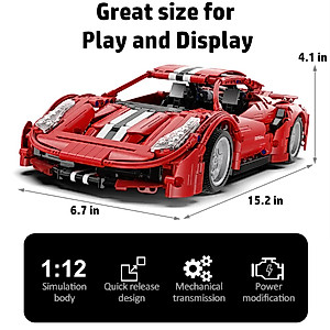 WISEPLAY Car Building Kits for Adults and Kids - Collectible Car Models Kits to Build for Adults and Kids -Technic Set 1:12 Scale 1126 Pieces - Great Birthday Gift for Adults, Teenagers and Kids