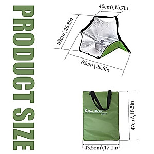 YAMO DUDO Portable Solar Oven Bag Cooker Sun Outdoor Camping Travel Emergency Tool for Cooking Solar Oven Bag Solar Cooker and Dutch Oven Kit