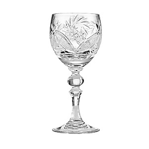 SET of 6 Russian CUT Crystal Shot/sherry Glasses on a Long Stem 65ml/2oz Hand Made