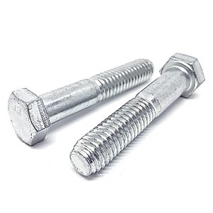 (6 Pieces) M8-1.25x55 MM Class 8.8 Hex Cap Screws Bolts Metric Grade UNC Coarse Partial Threads Zinc Clear