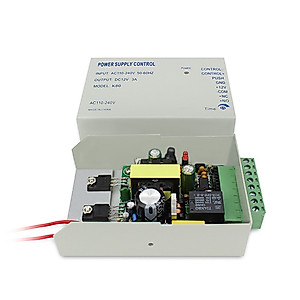 MENGQI-CONTROL Full Kits Biometric Fingerprint RFID Password Access Control Systems + 600lbs Force Electric EM Magnetic Lock +110V Power Supply+10 Cards and Key Fobs