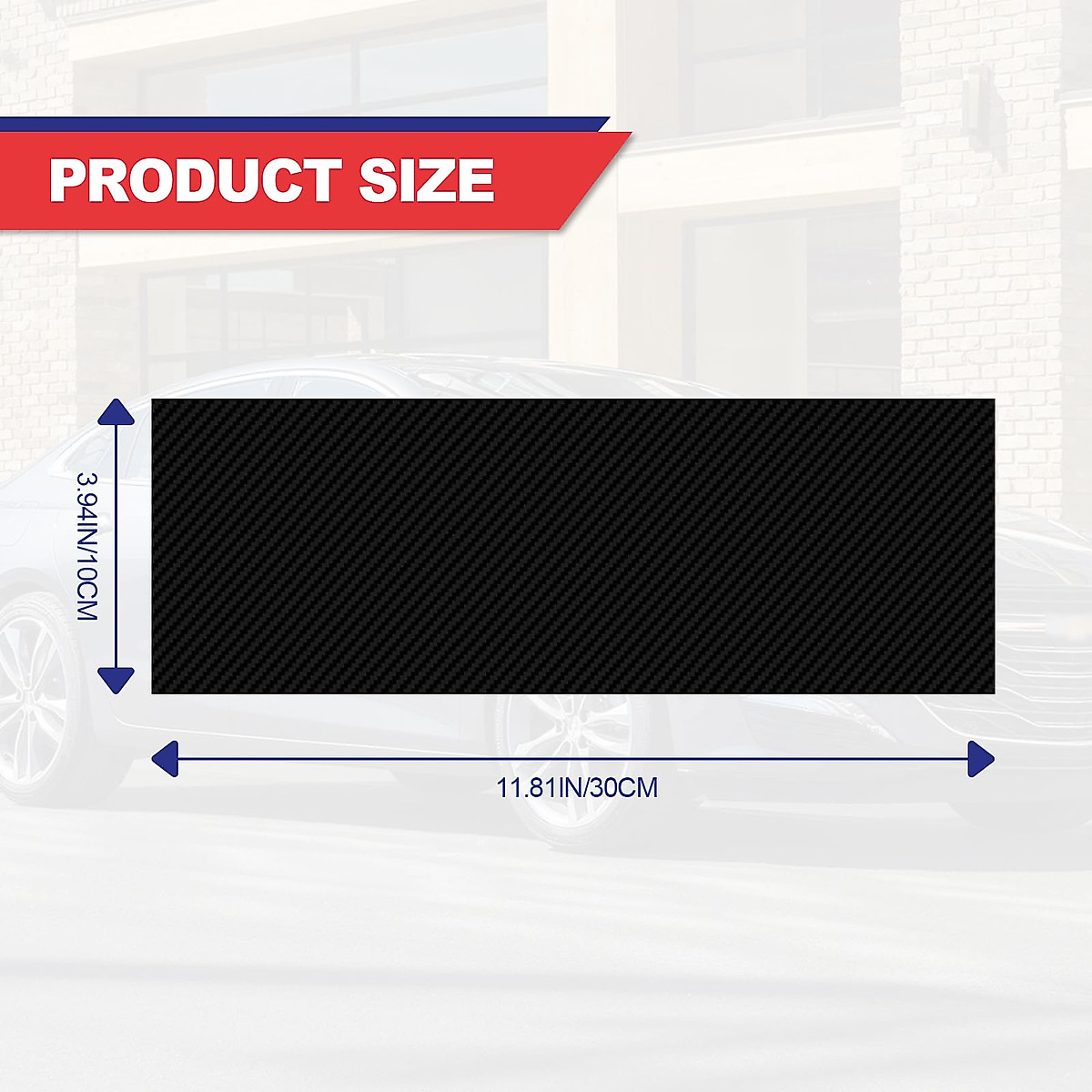 Compatible with 11.8" x 4" 3PCS Chevy Bowtie Emblem Logo Stickers Cut DIY Decals, 3 Pcs Universal Logo Overlay Carbon Fiber Black