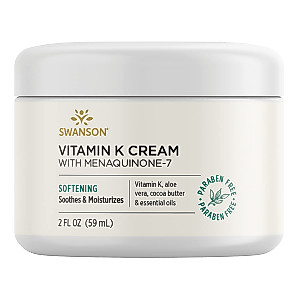 Swanson Vitamin K Cream with Menaquinone-7 2 fl Ounce (59 ml) Cream