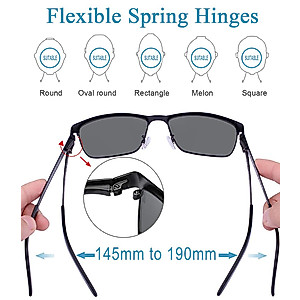 CARFIA Metal Mens Sunglasses Polarized UV400 Protection for Driving Fishing Hiking Golf Everyday Use