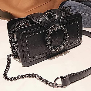 JBB Women Snapshot Camera Purse Crossbody Bags Small Satchel Clutch Bag Shoulder Handbag Black
