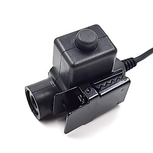 Tactical U94 PTT Cable Plug Headset Adapter Compatible with Baofeng Radios BF-F8HP BF-F9 UV-82 UV-82HP UV-82C UV-5R UV-5R5 UV-5RA UV-5RE UV-6R BF 888S Kenwood Two Way Radio