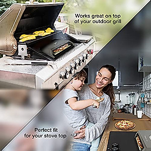 Hungry Chef Pizza Oven, Pizza Maker For Outdoor Grill, Pizza Stone, Stainless Steel
