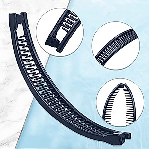 1st Choice 3 Pieces Clincher Combs Banana Combs Banana Clip Grip Comb Fishtail Fish Hair Lady Fish Shape Ponytail Banana Clip Girls Long Women Clamp Accessory