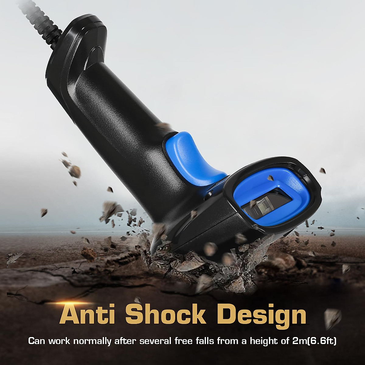 Esup Barcode Scanner USB Barcode Scanner Wired Handheld Laser Barcode Reader (USB Barcode Scanner)