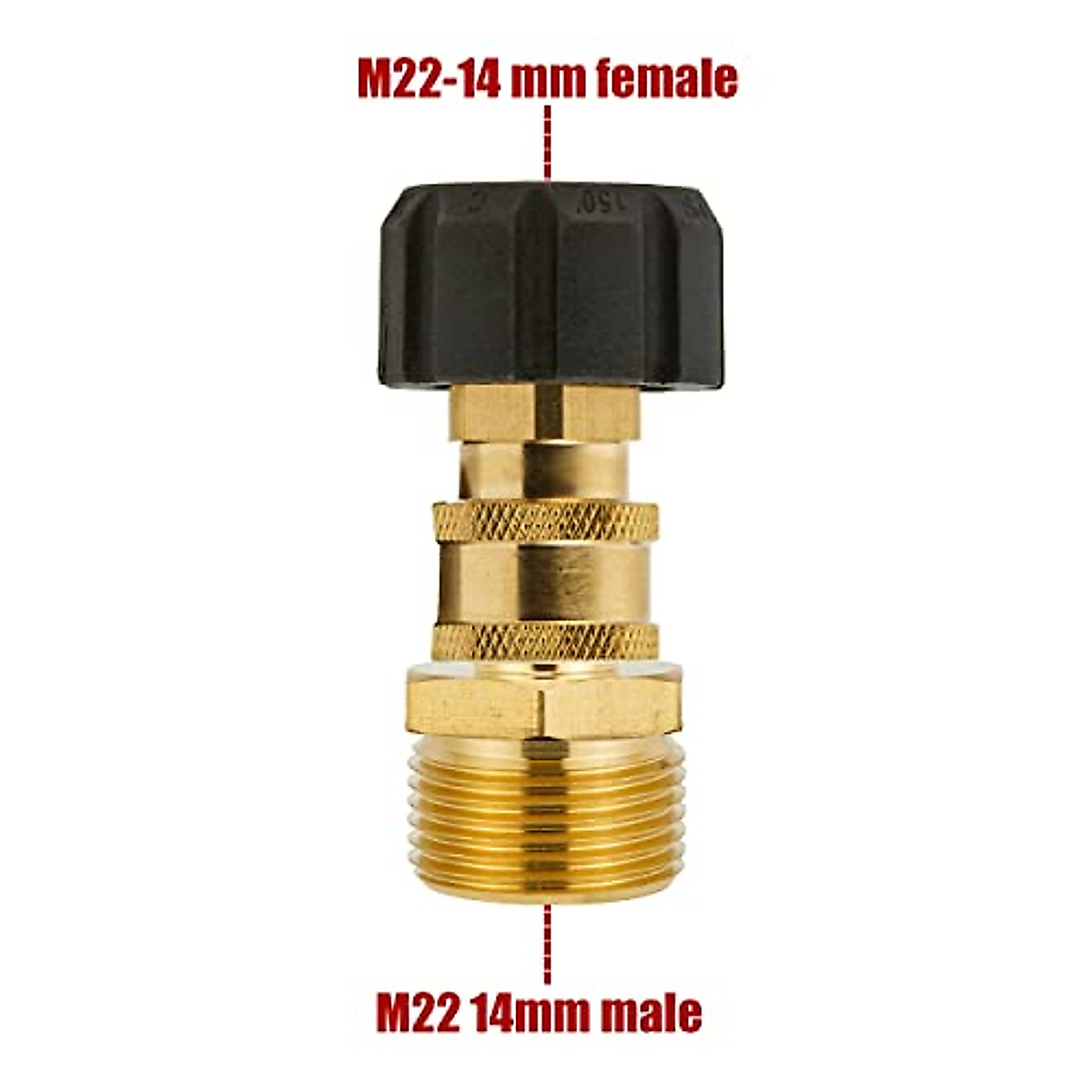 RIDGE WASHER Pressure Washer Adapter Set, Gun to Wand, M22 to 1/4'' Quick Connect, 5000 PSI