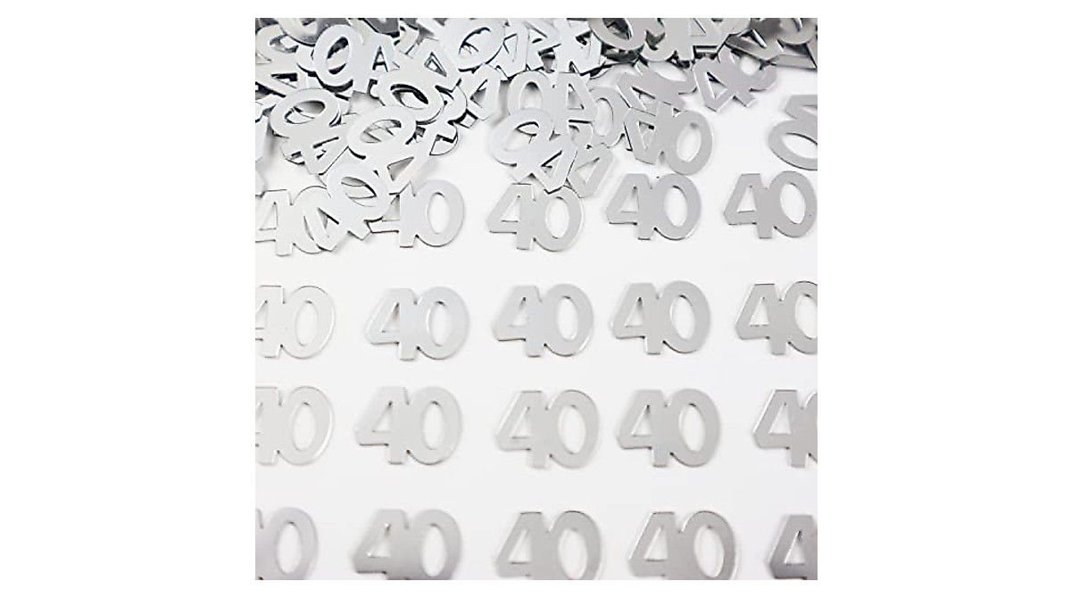 40th Happy Birthday Confetti for Table - Number 40 Confetti for ...