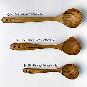 FAAY Ladle, Serving Ladle, Cooking/Kitchen Ladle | 100% Eco Friendly Server Gravy Ladle, Wooden Kitchen Tool, Hand Carved Wood Unique Grain Ladle (Original Ladle)