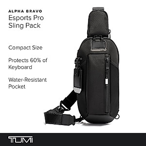 TUMI Men's Esports Pro Sling Bag, Black, One Size