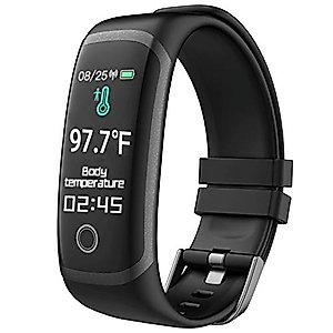 CNPGD Smart Watch, Fitness Tracker for Men Women, Bracelet Band with 24 Hour Body Temperature Heart Rate Monitor Blood Pressure Blood Oxygen(SpO2) Waterproof smartwatch for iPhone Android Phones