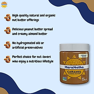 MaraNatha Creamy Roasted Caramel Almond Butter, No Stir, 12 Ounce Jar